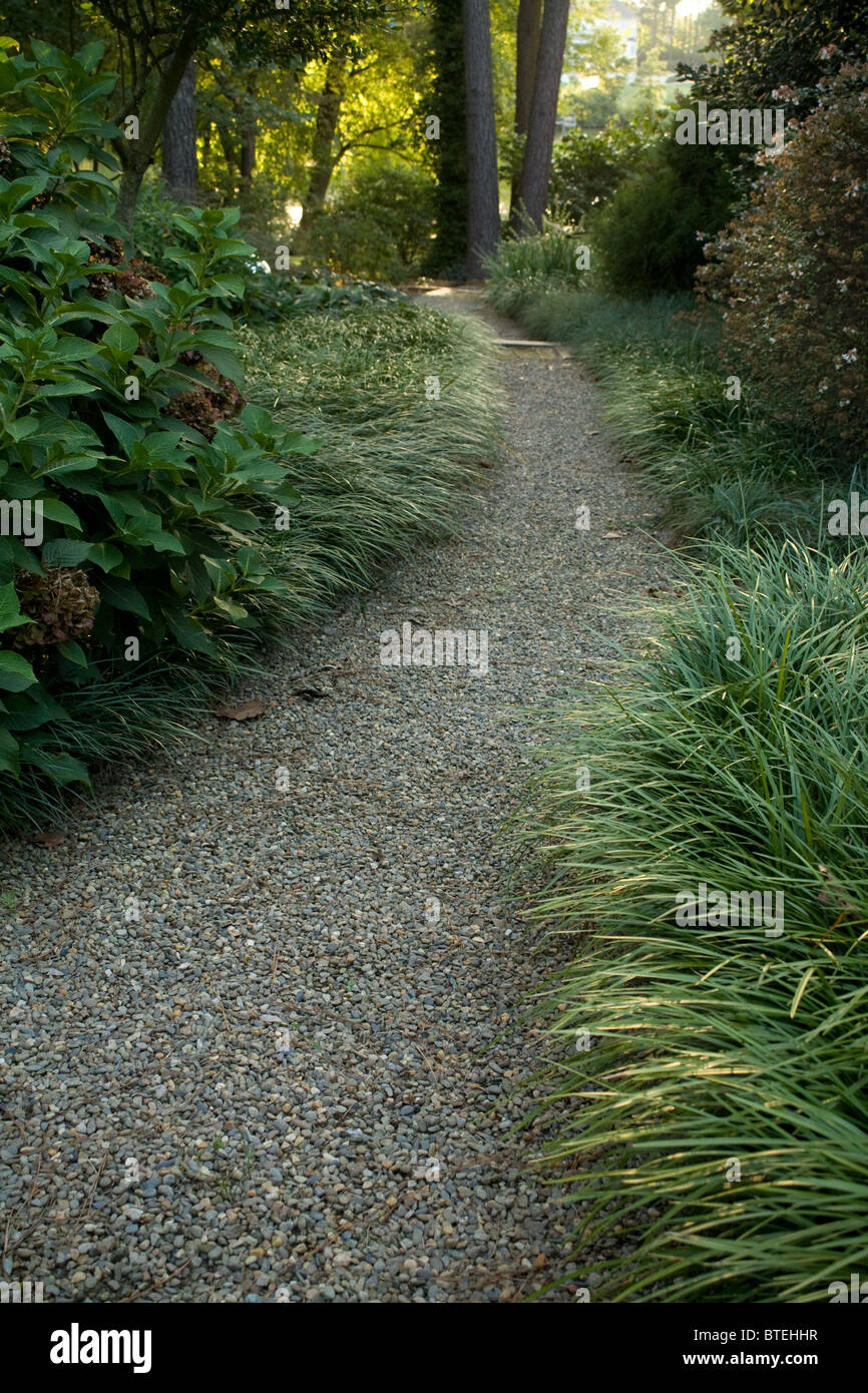 Gravel path through the garden Stock Photo - Alamy