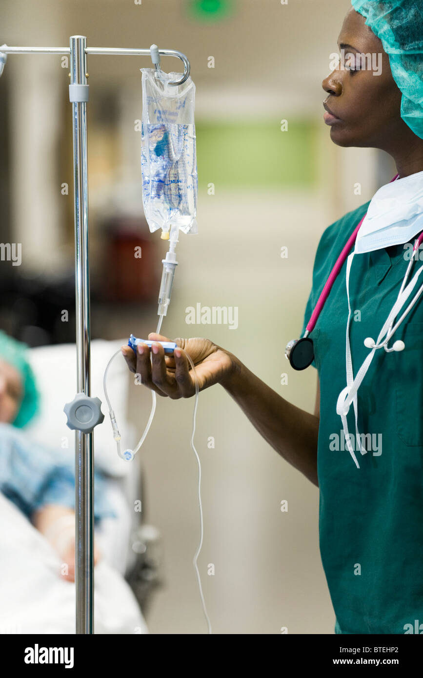 Saline drips hi-res stock photography and images - Alamy