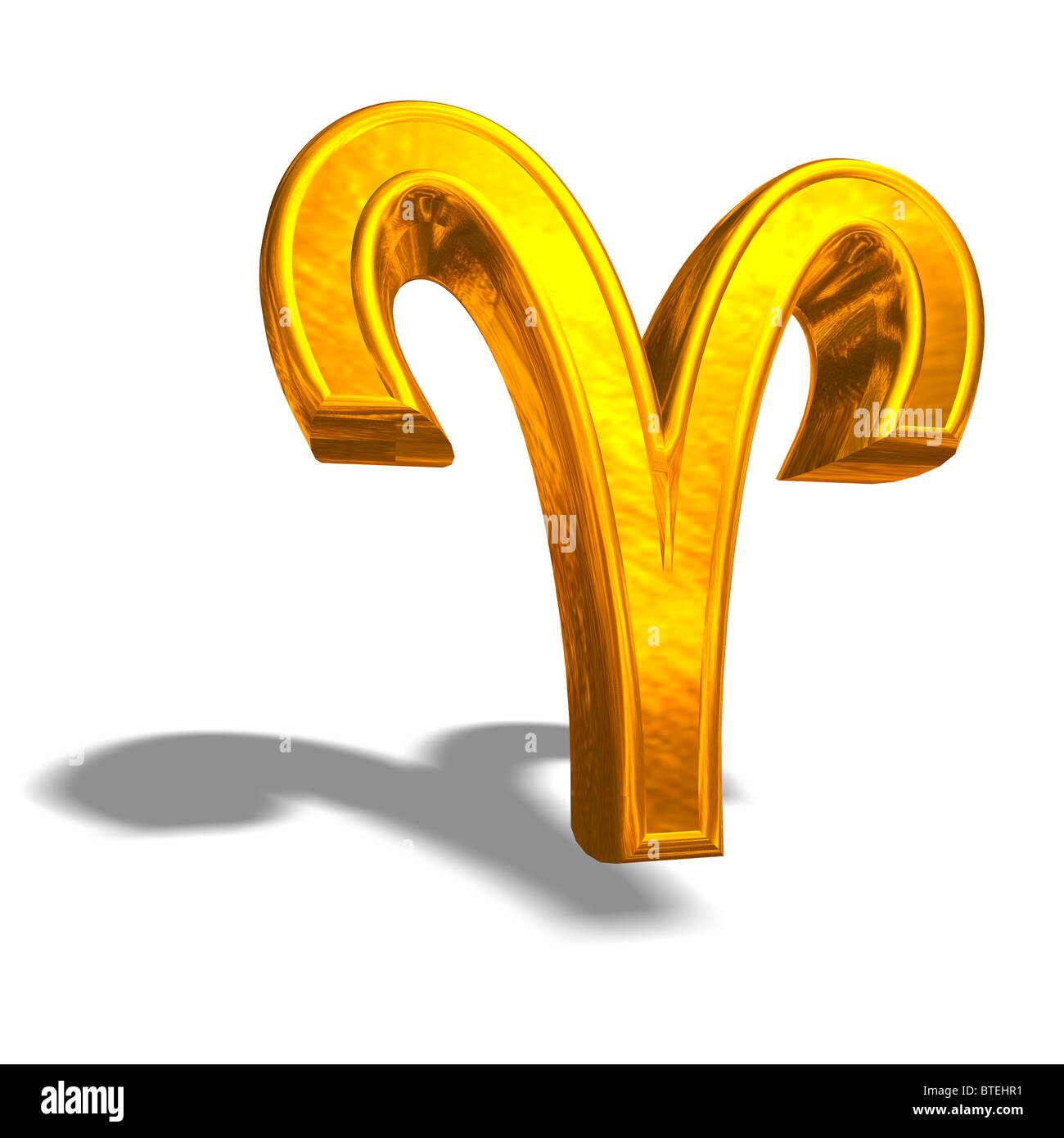 3D Zodiac signs, gold metal, isolated on white, group Stock Photo - Alamy