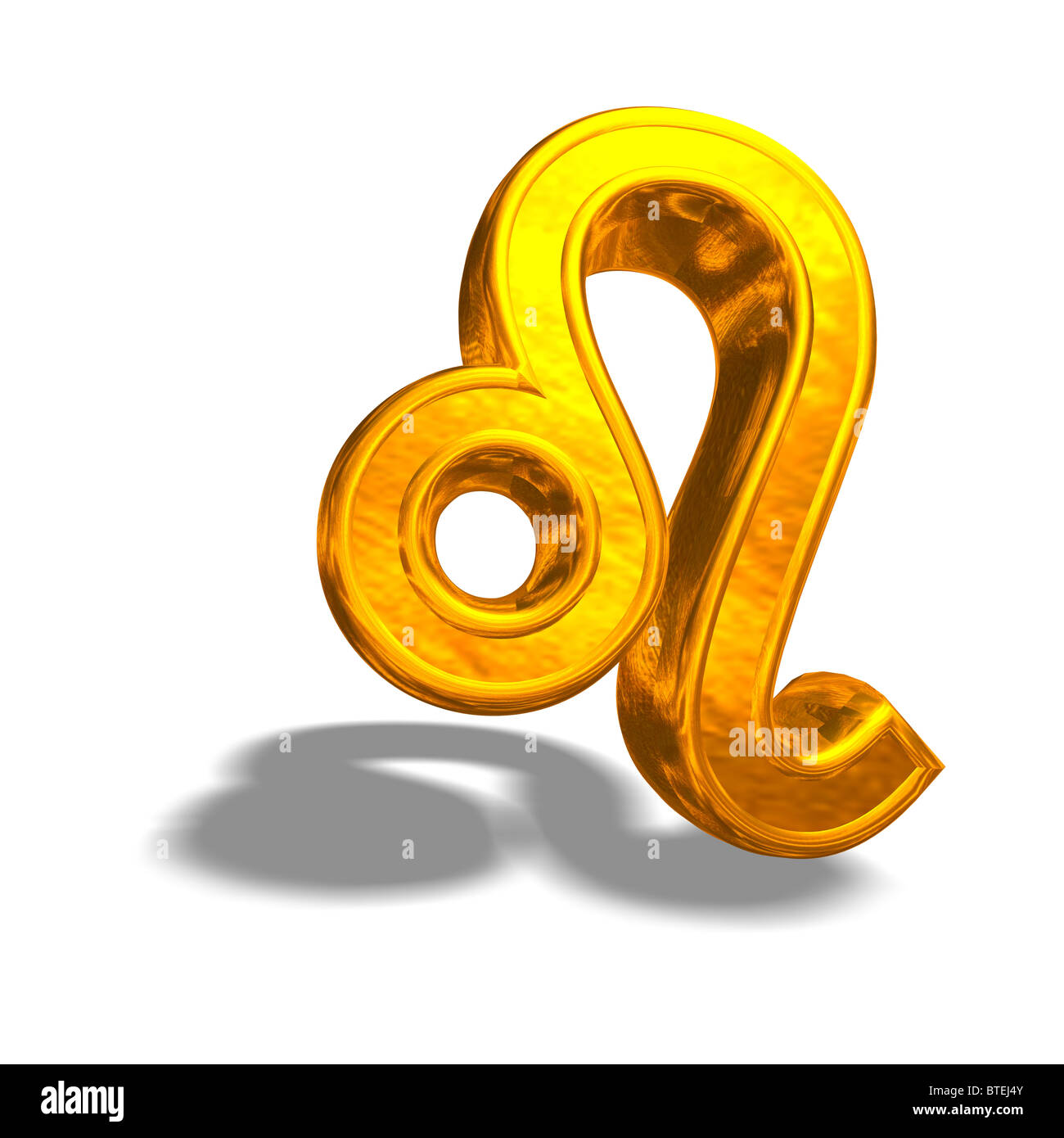 3D Zodiac signs, gold metal, isolated on white, group Stock Photo - Alamy