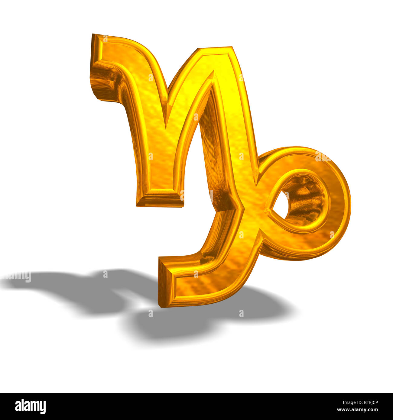 3D Zodiac signs, gold metal, isolated on white, group Stock Photo - Alamy