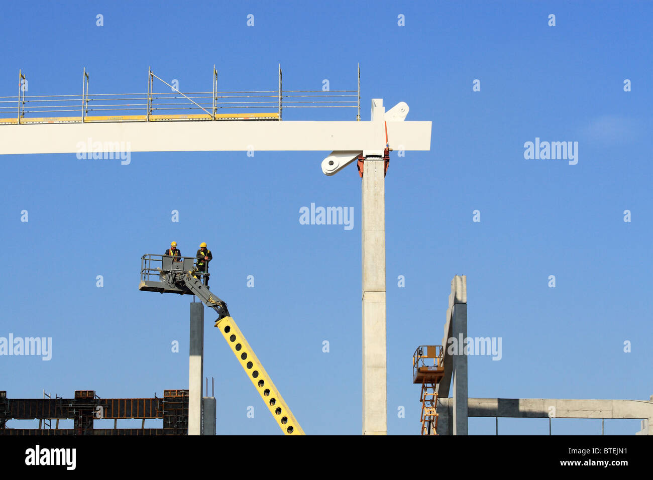 Construction of a modern arena type stadium Stock Photo - Alamy