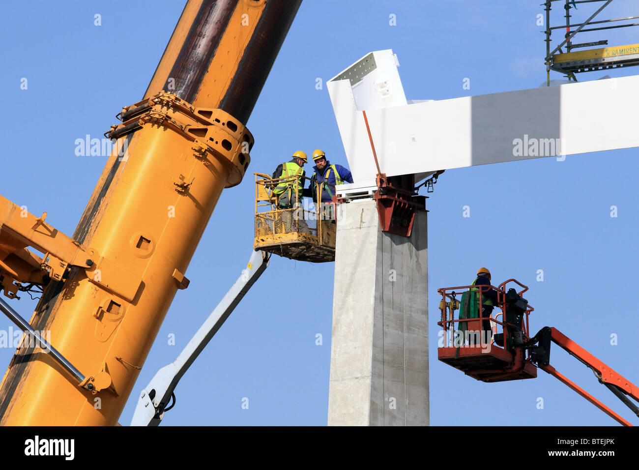 Construction of a modern arena type stadium Stock Photo - Alamy