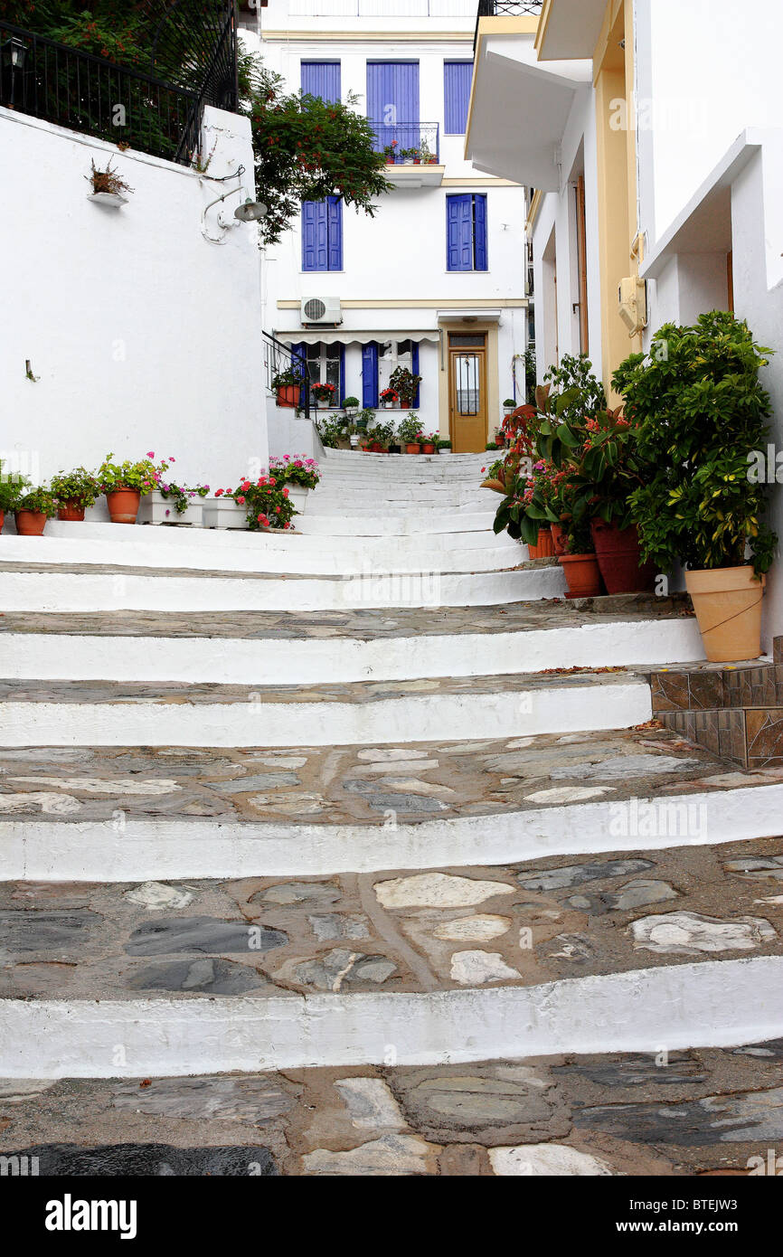 Greece steps hi-res stock photography and images - Alamy