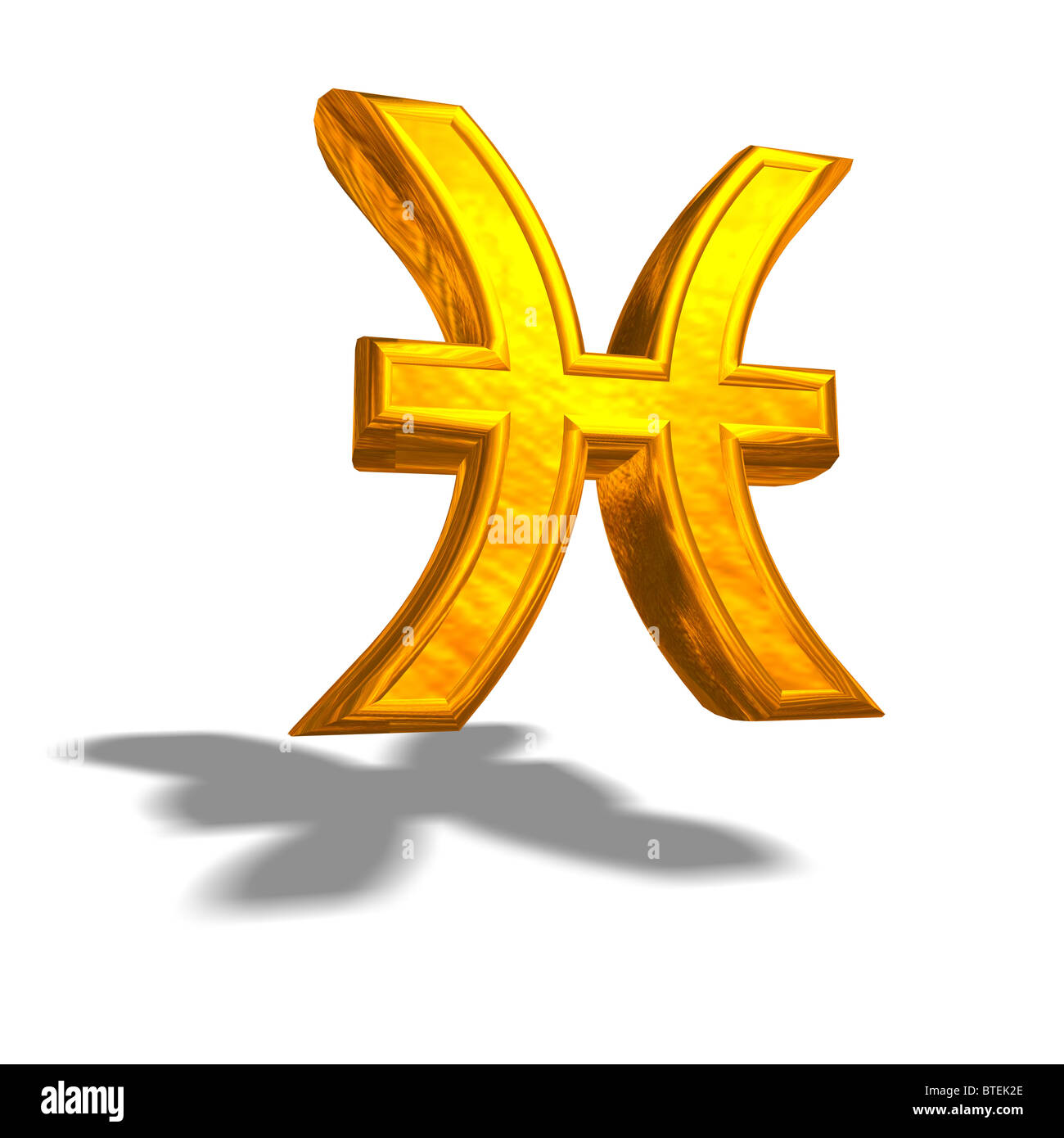 3D Zodiac signs, gold metal, isolated on white, group Stock Photo - Alamy