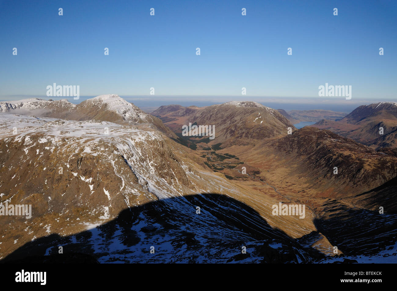 View from Great Gable towards Kirk Fell, Pillar and Ennerdale in the ...