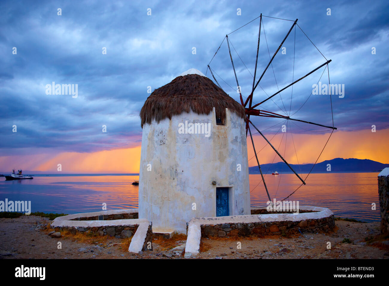 Traditional windmill at sunset hi-res stock photography and images - Alamy