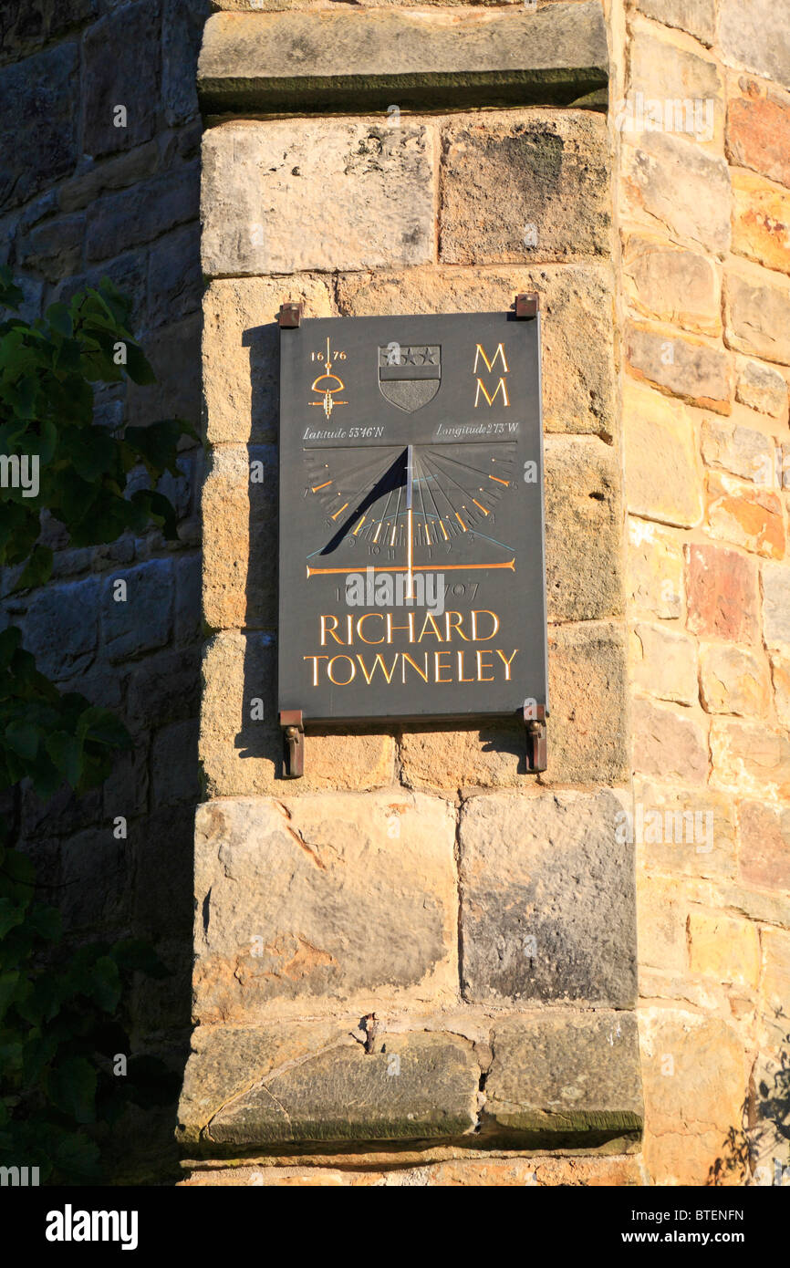 Richard Towneley sundial on Towneley Hall, Burnley, Lancashire, England ...