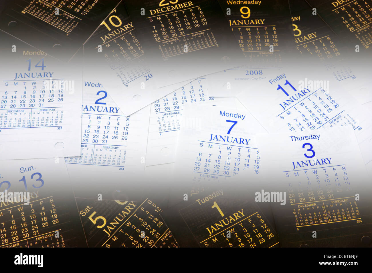 Pages of Calendar Stock Photo - Alamy