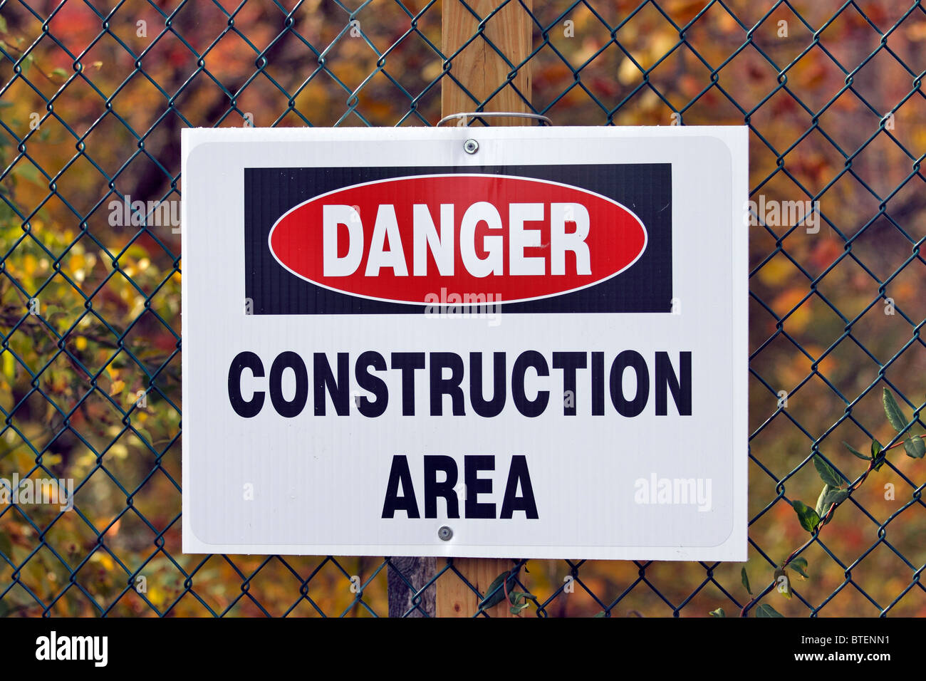 Hazard sign construction hi-res stock photography and images - Alamy
