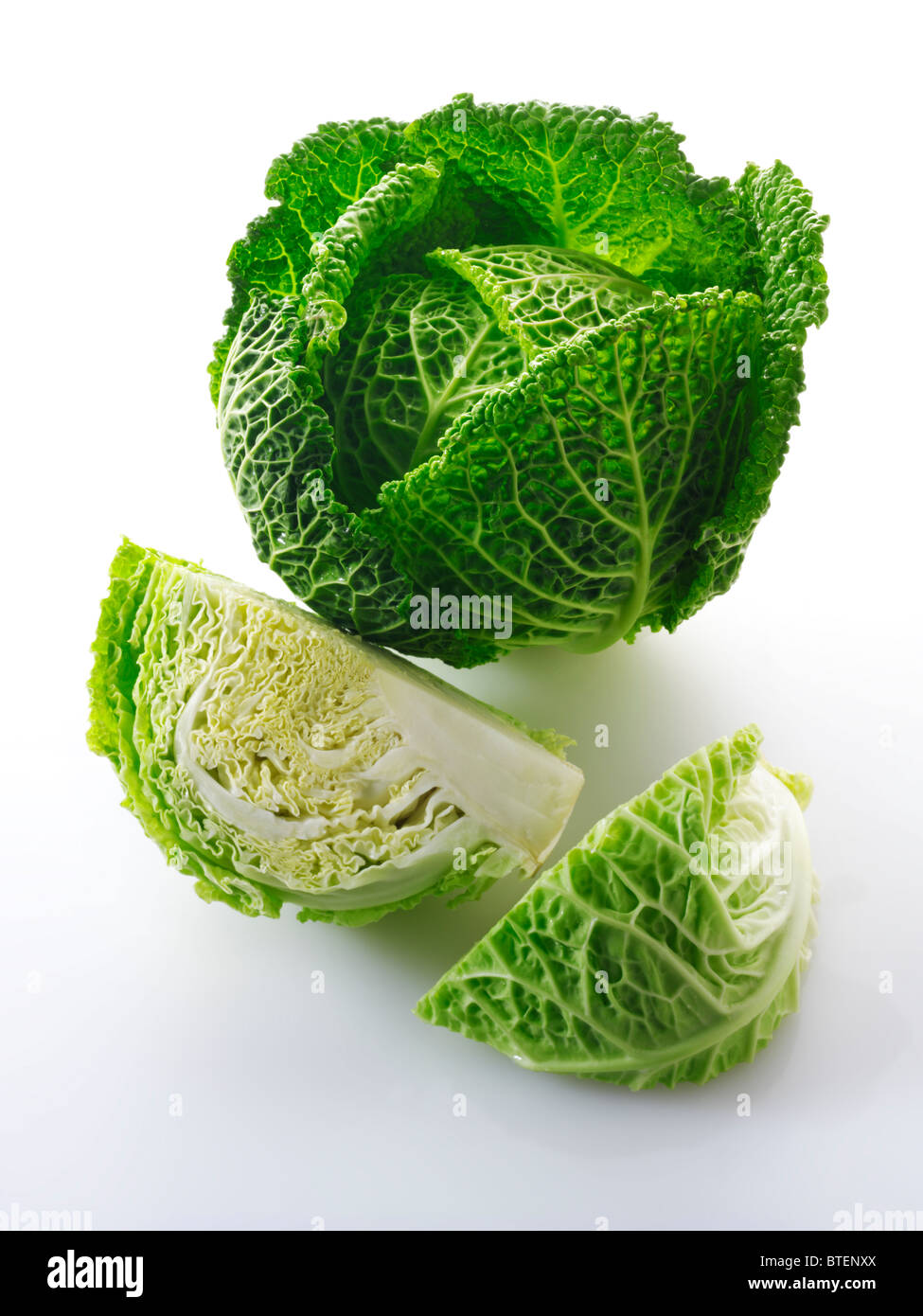 Fresh whole Curly Cabbage Stock Photo - Alamy