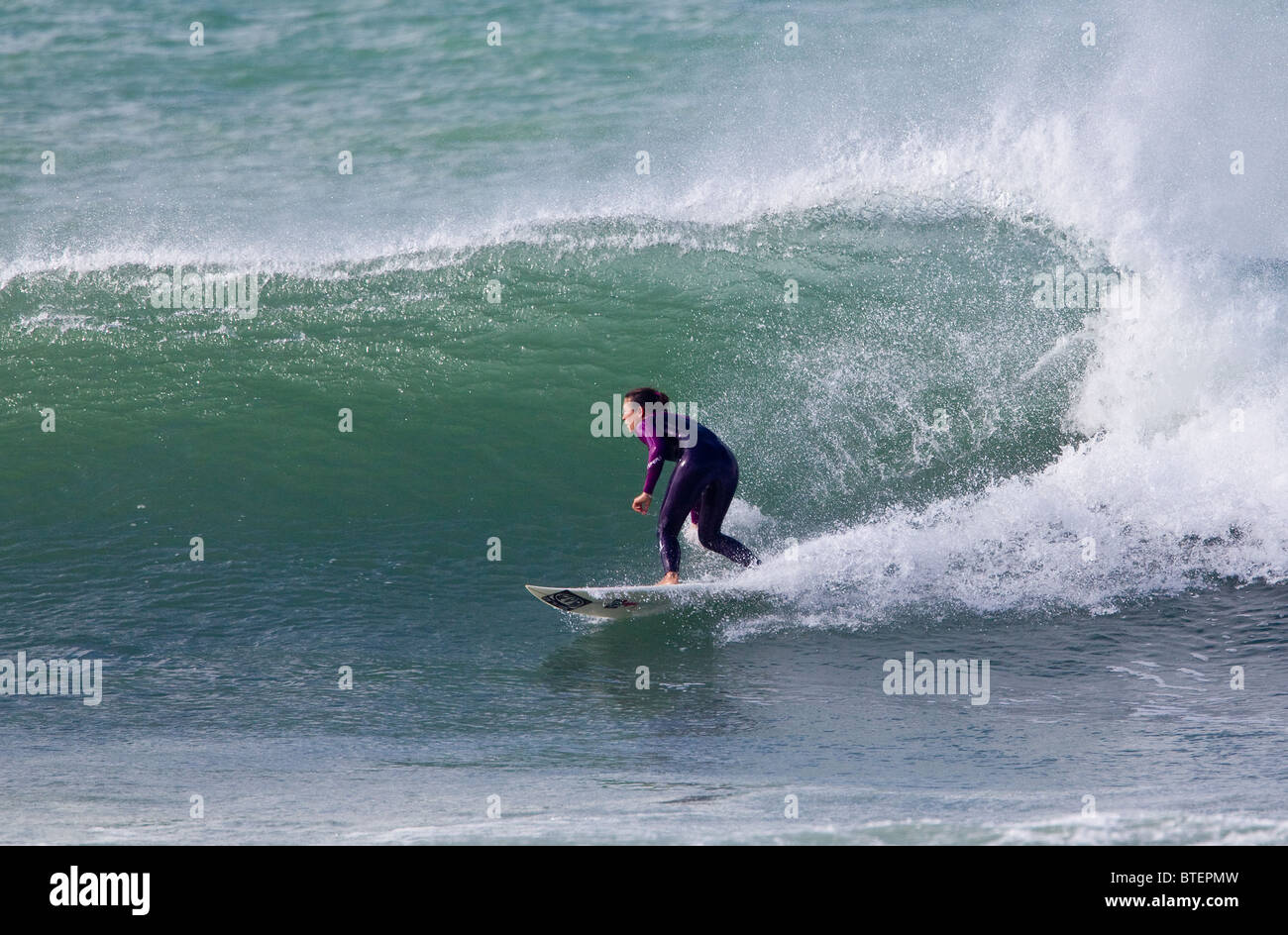 Newquay big wave surfing hi-res stock photography and images - Alamy