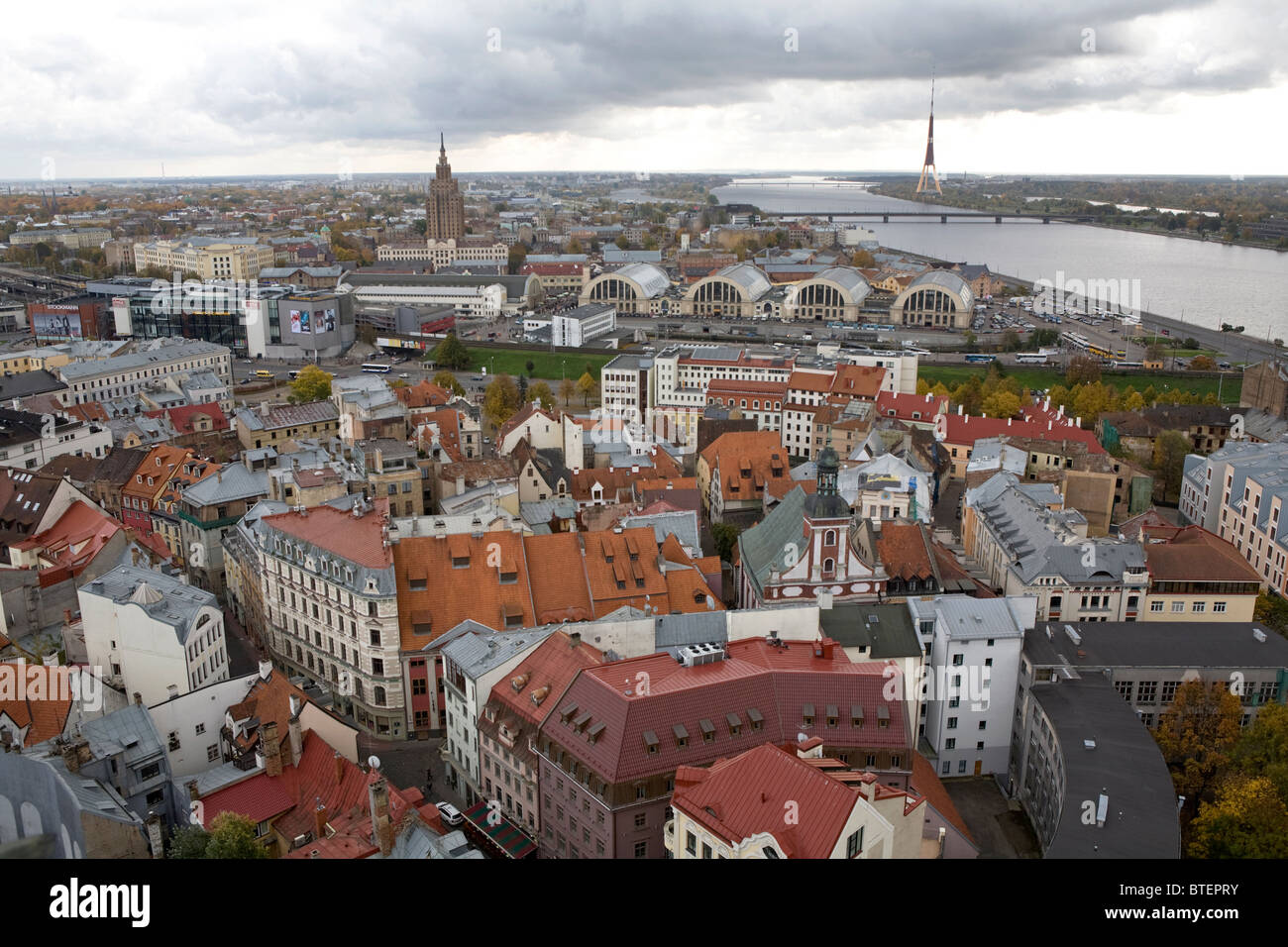 Panoramic view riga city center hi-res stock photography and images - Alamy