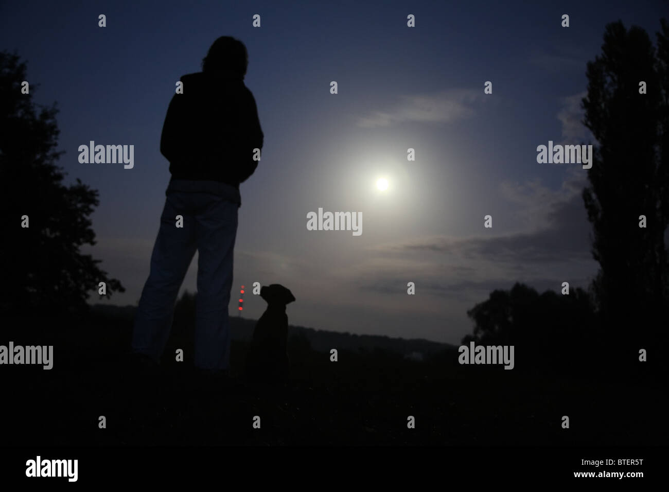 Walking in full moon light hi-res stock photography and images - Alamy