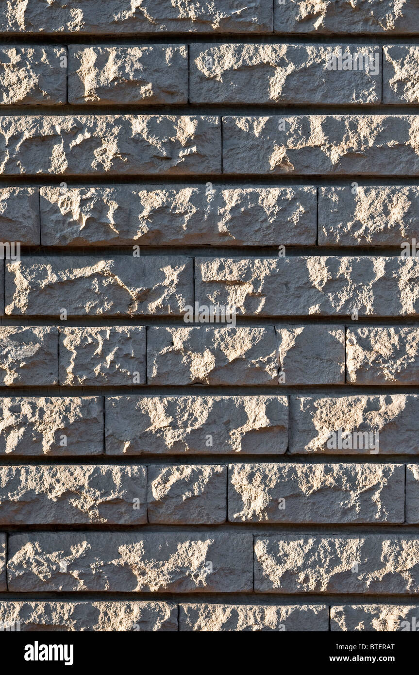 Rough faced stone wall detail - France Stock Photo - Alamy