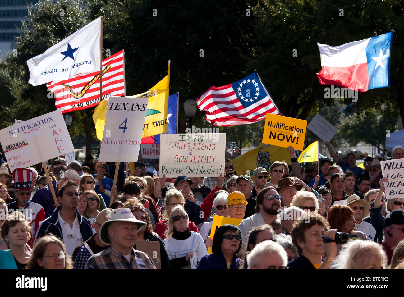 A coalition of Tea Party groups advocating diverse causes rally against ...