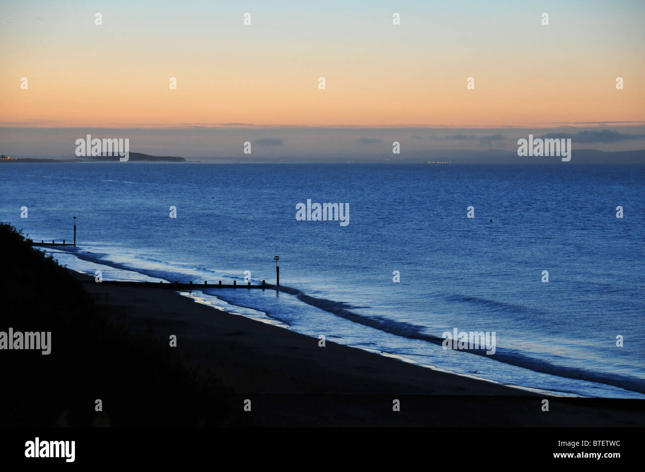 Bournemouth seafront at sundown Stock Photo - Alamy