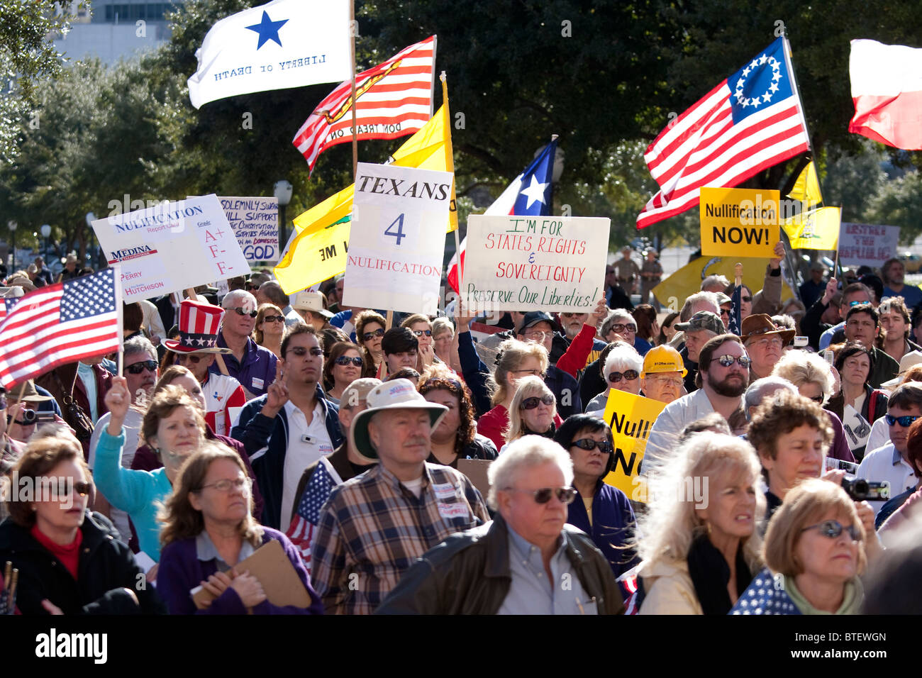 A coalition of Tea Party groups advocating diverse causes rally against ...