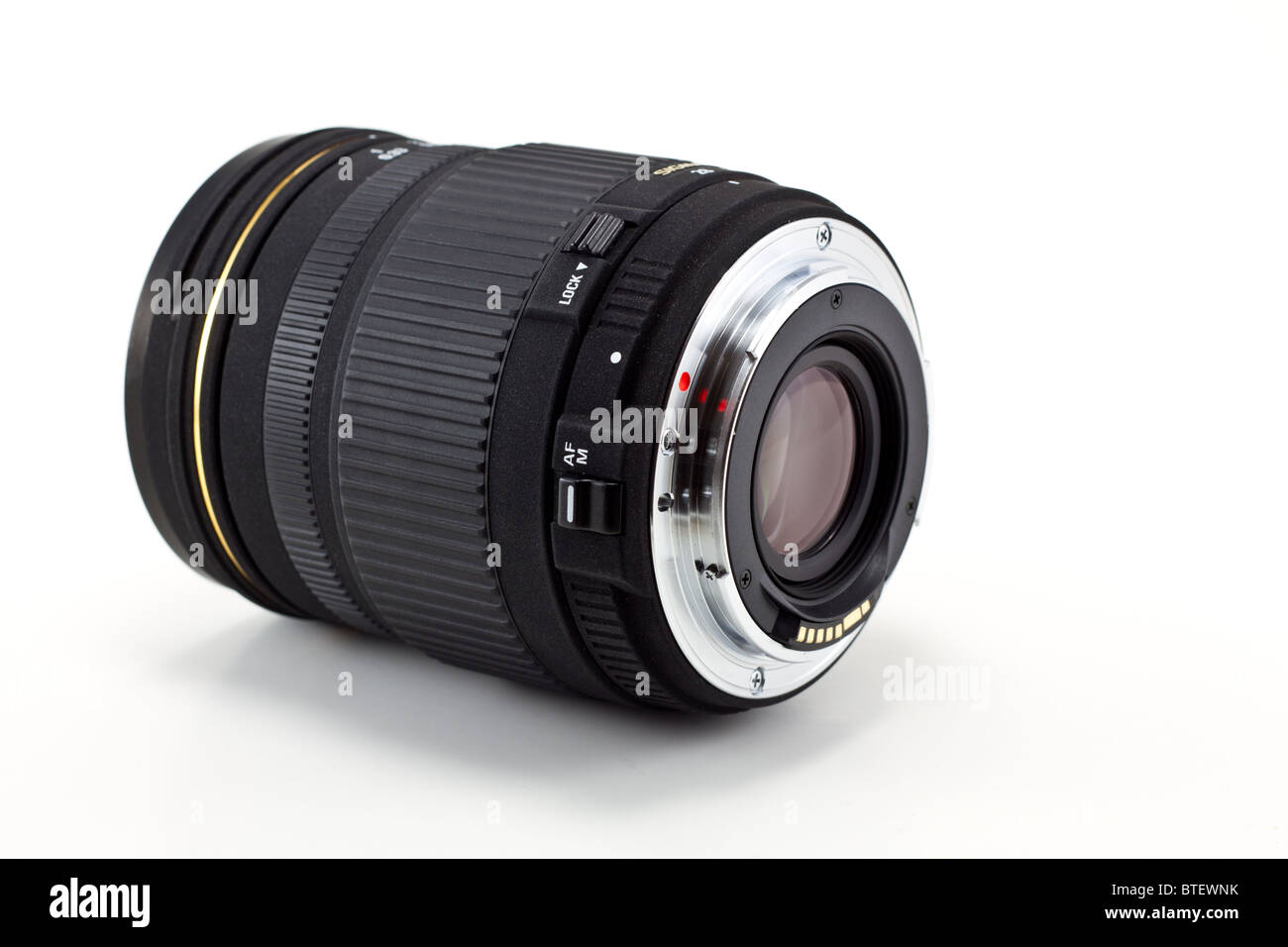 Black camera lens isolated in white background Stock Photo - Alamy