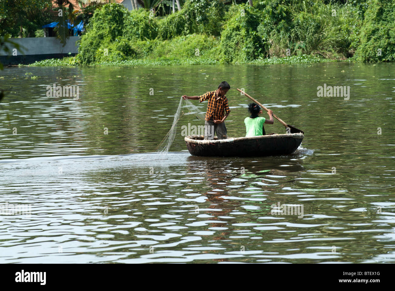 Kerala backwater fishing hi-res stock photography and images - Alamy