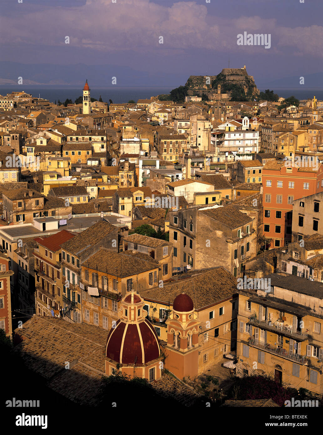 Overview of Corfu town, Corfu, Greece Stock Photo - Alamy