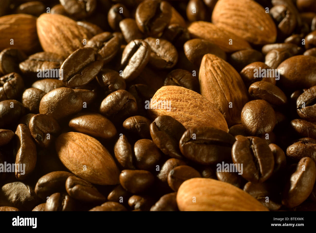 Coffee Beans and Almonds Stock Photo - Alamy