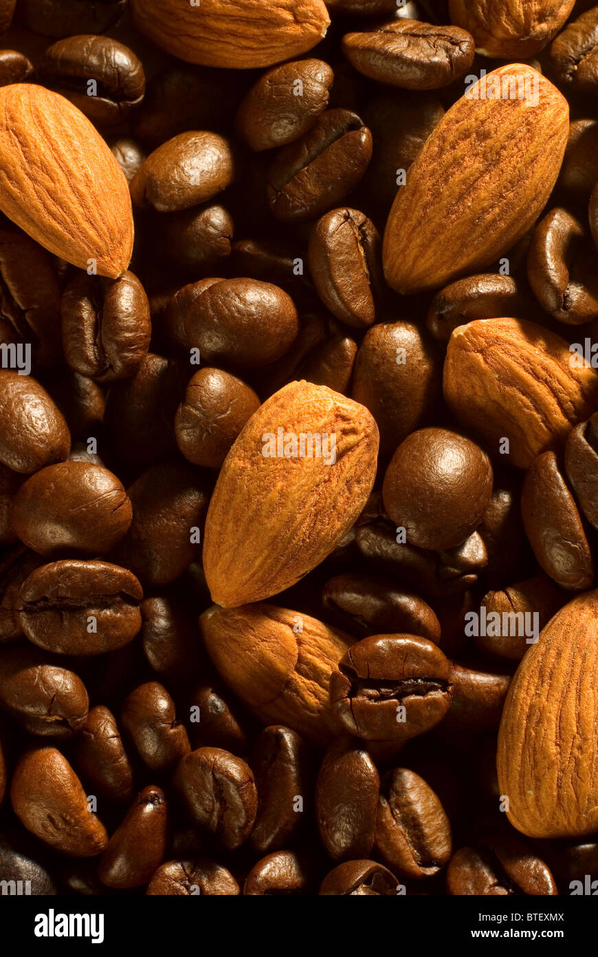 Coffee Beans and Almonds Stock Photo - Alamy