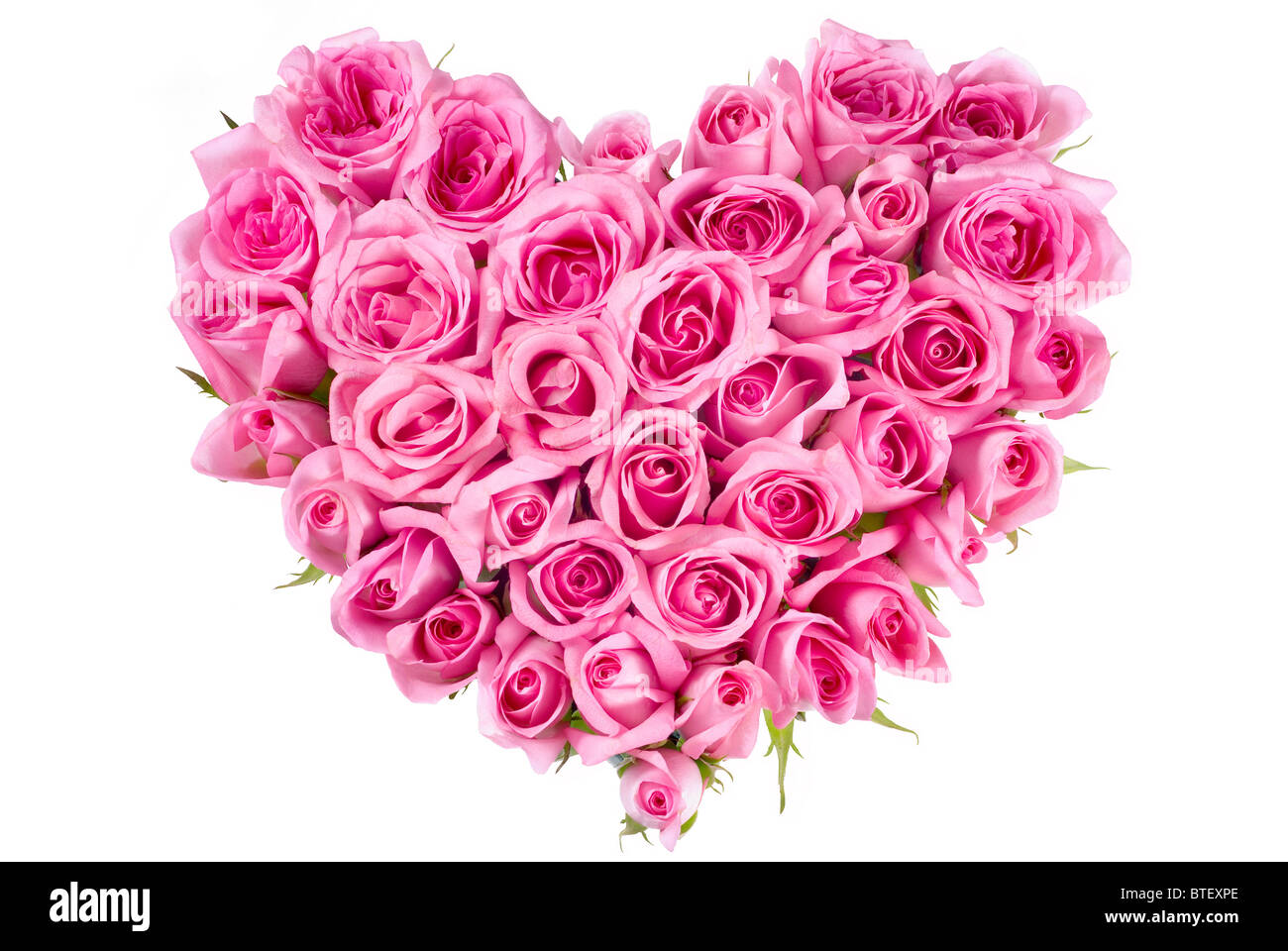 Roses in Love Shape Stock Photo - Alamy