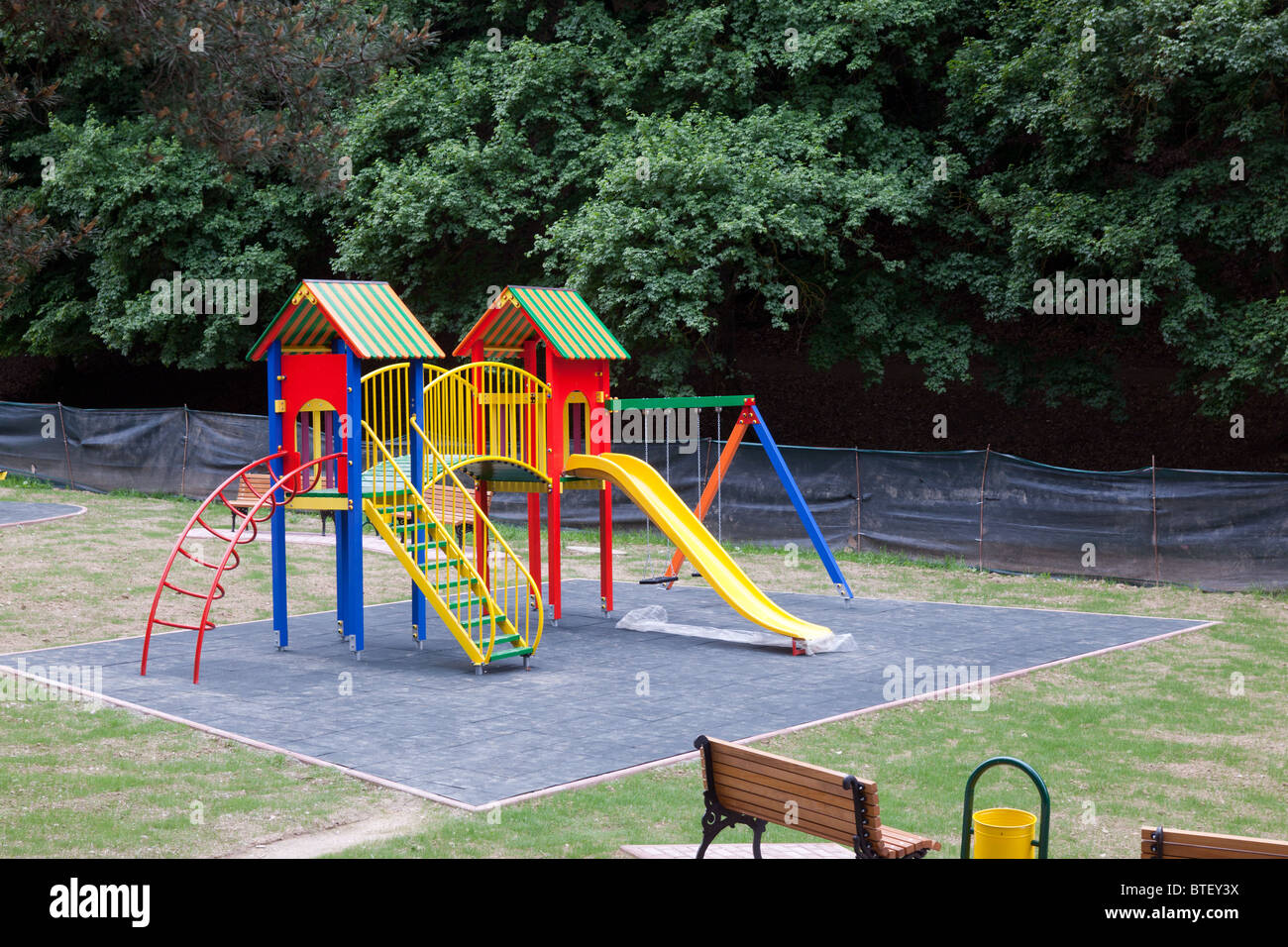 Playground in Germia Park in Pristina Kosovo Stock Photo - Alamy
