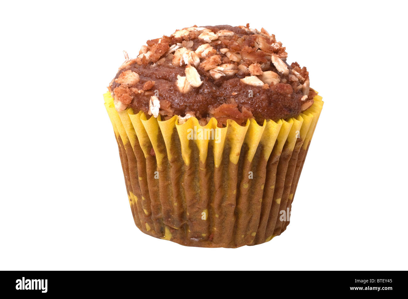 Whole grain muffin isolated on white background with clipping path ...