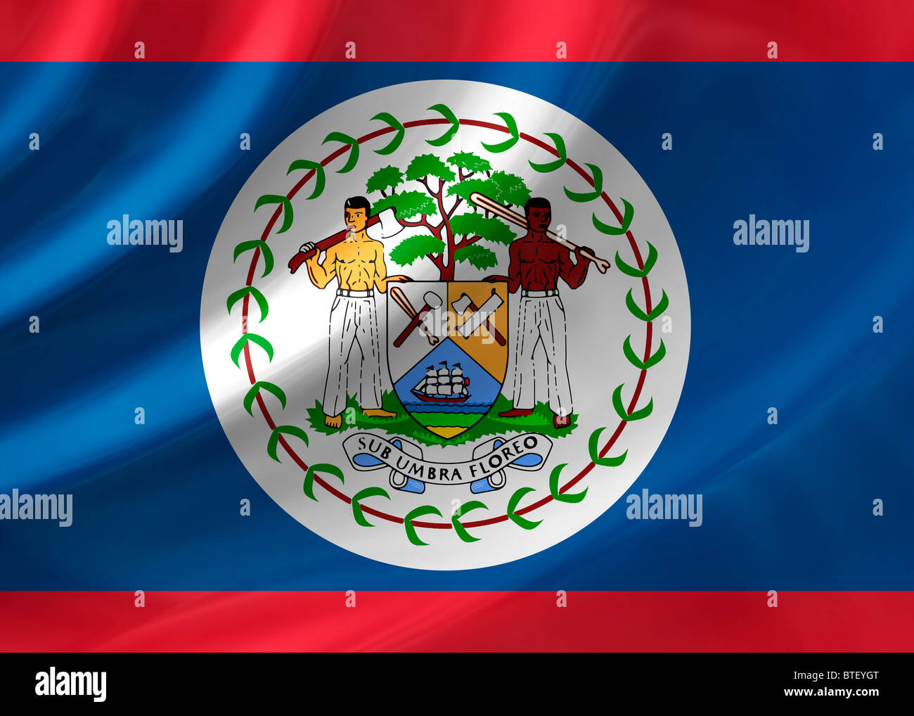 Belize flag hi-res stock photography and images - Alamy