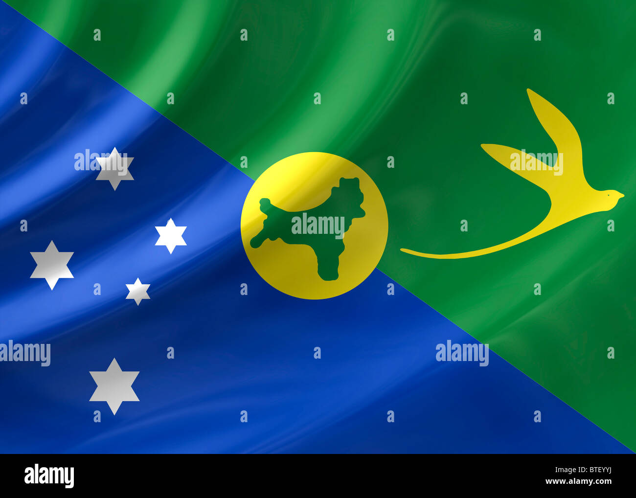 Christmas Island flag Stock Photo - Alamy