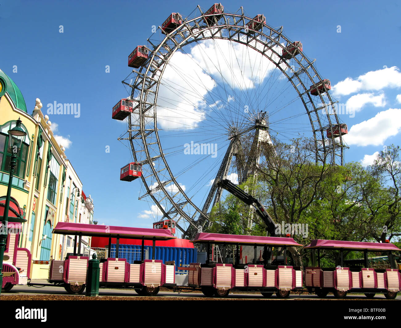 Prater - giant old ferris wheel in Vienna, Austria Stock Photo - Alamy