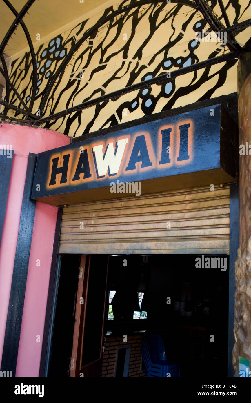 The Hawaii bar is a tourist attraction in Phnom Penh, Cambodia Stock ...