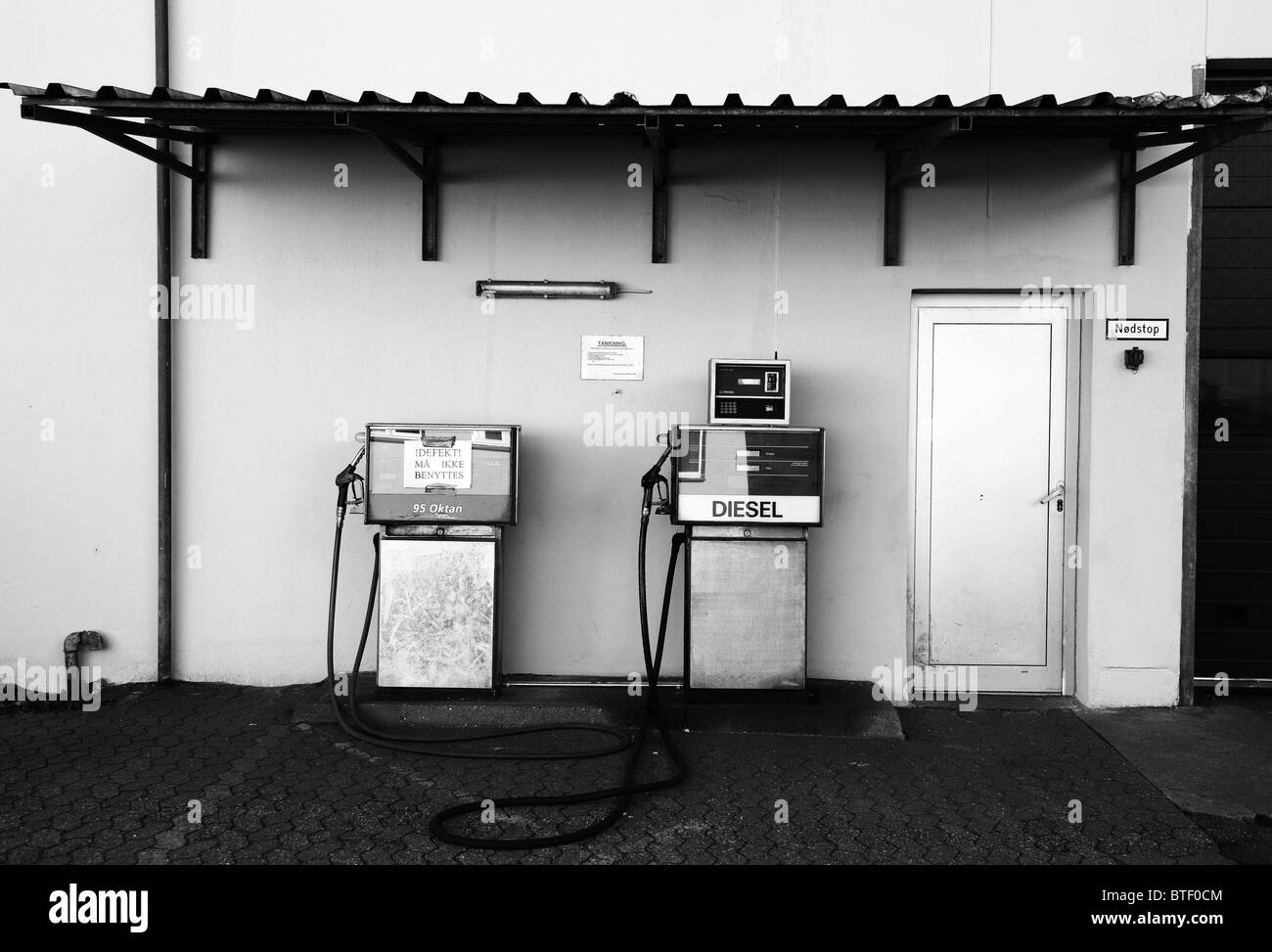 Out petrol Black and White Stock Photos & Images - Alamy