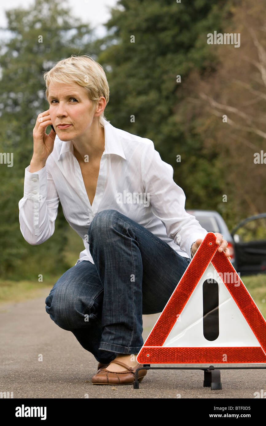 Advance warning triangle hi-res stock photography and images - Alamy