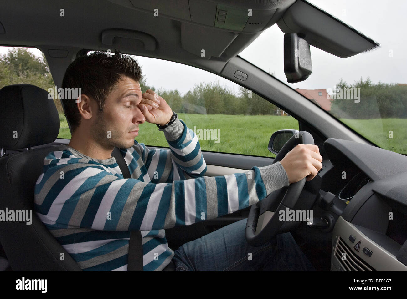 Tired eyes driver hi-res stock photography and images - Alamy