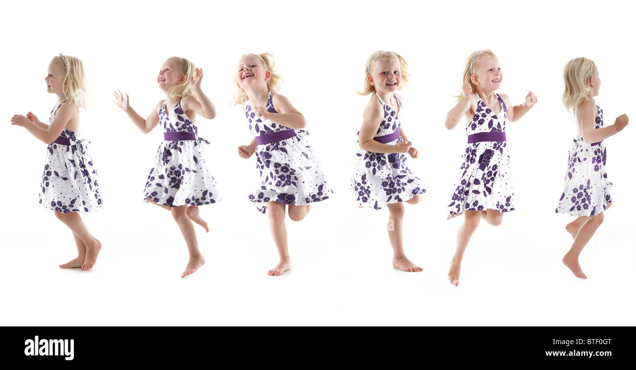 Photo stitch of little girl Stock Photo - Alamy