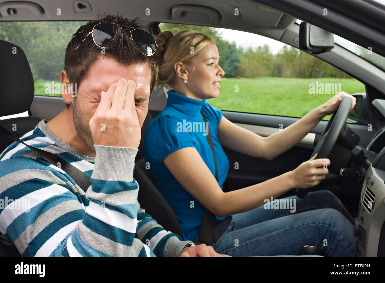 Couple arguing in car hi-res stock photography and images - Alamy