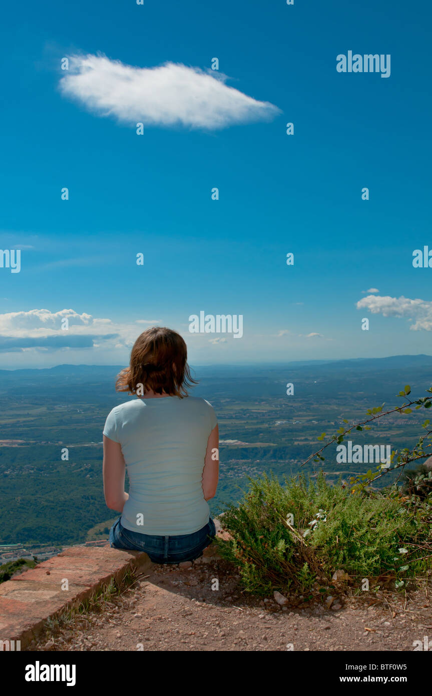 Back figure sitting hi-res stock photography and images - Alamy