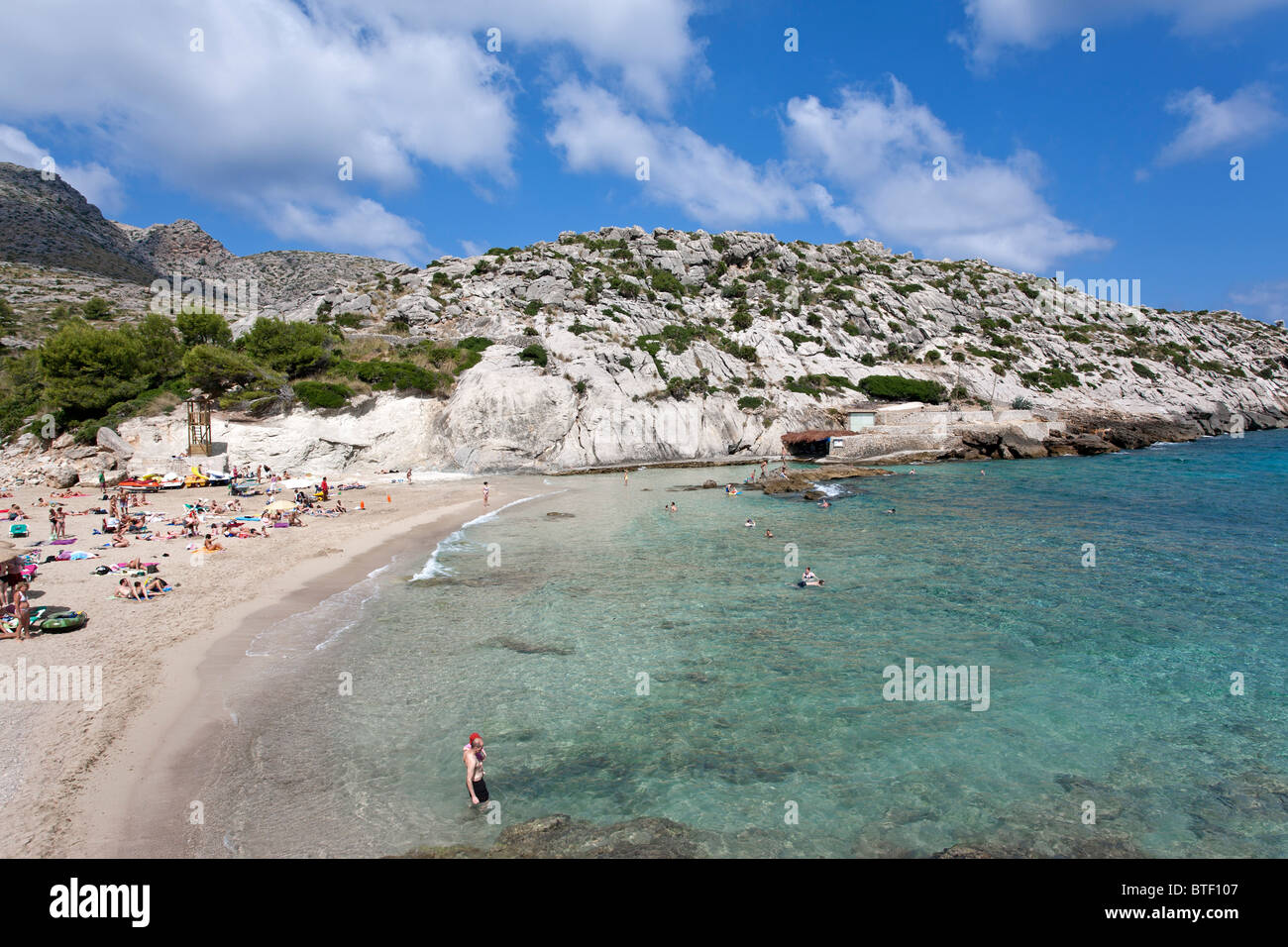 Cala Barques beach. Cala Sant Vicenç. Mallorca Island. Spain Stock ...