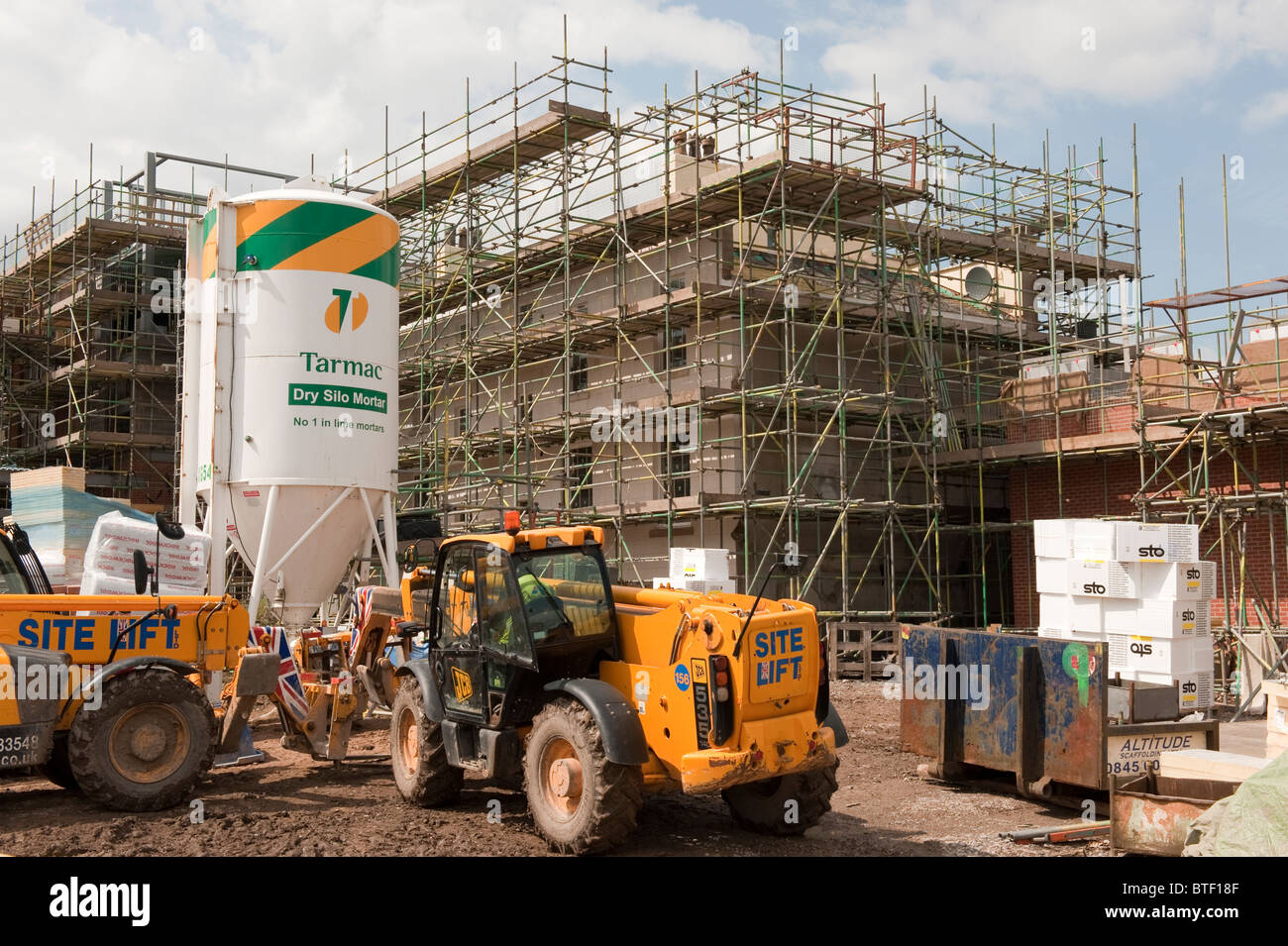Building Construction Site Flats UK Stock Photo - Alamy