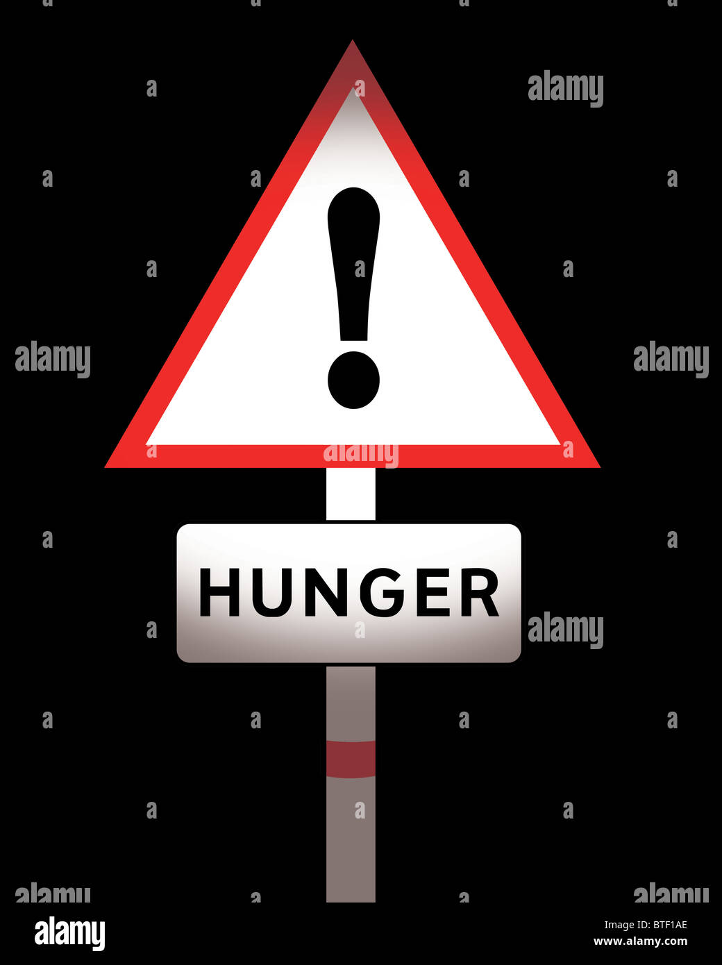 hunger warning road sign Stock Photo - Alamy