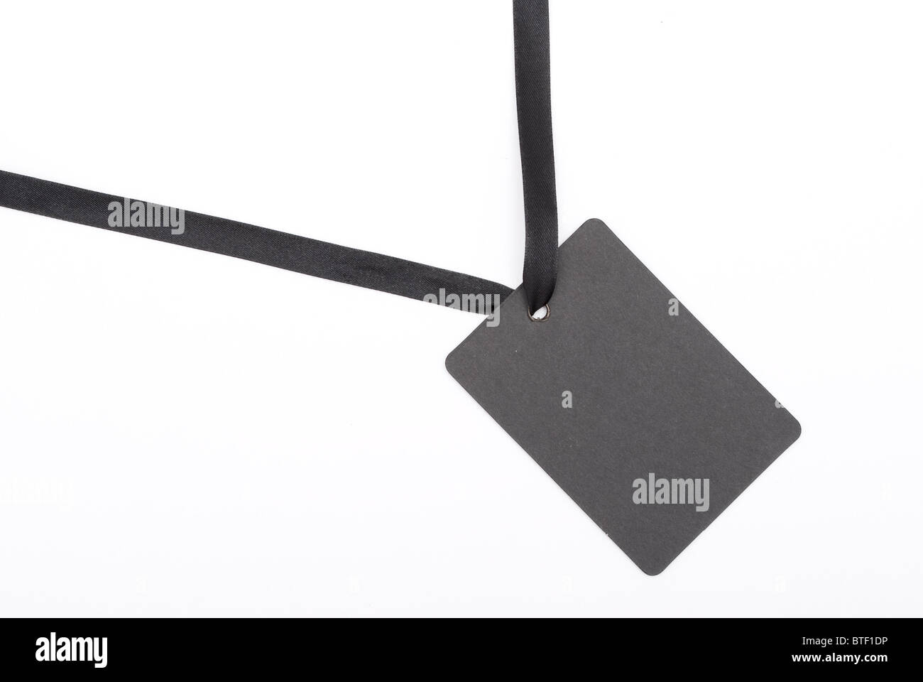 Black gift tag Stock Photo - Alamy