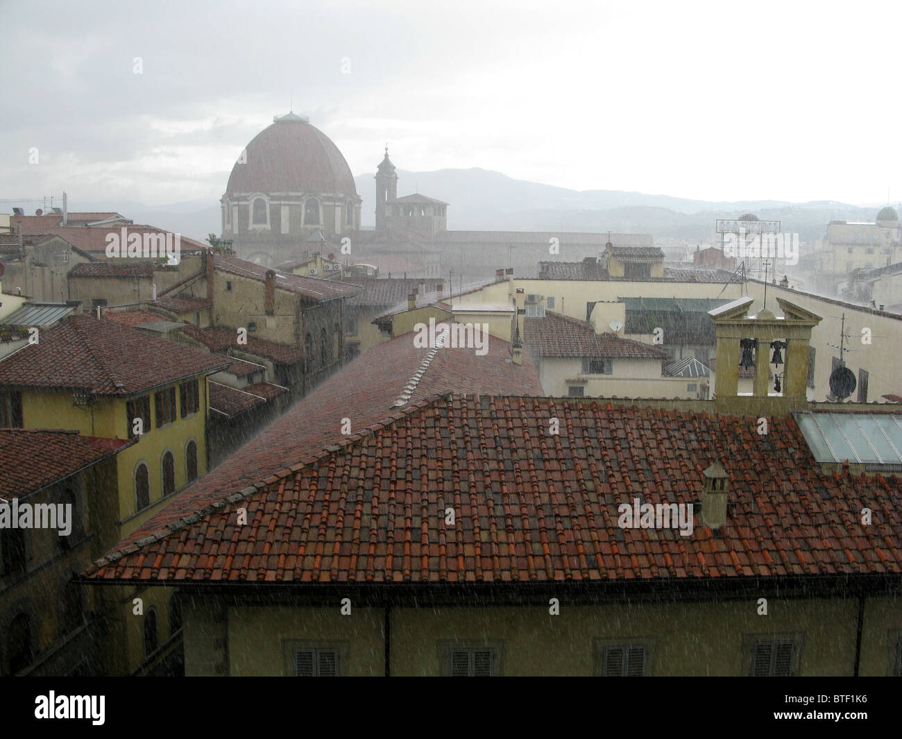 heavy rain over florence, italy Stock Photo - Alamy