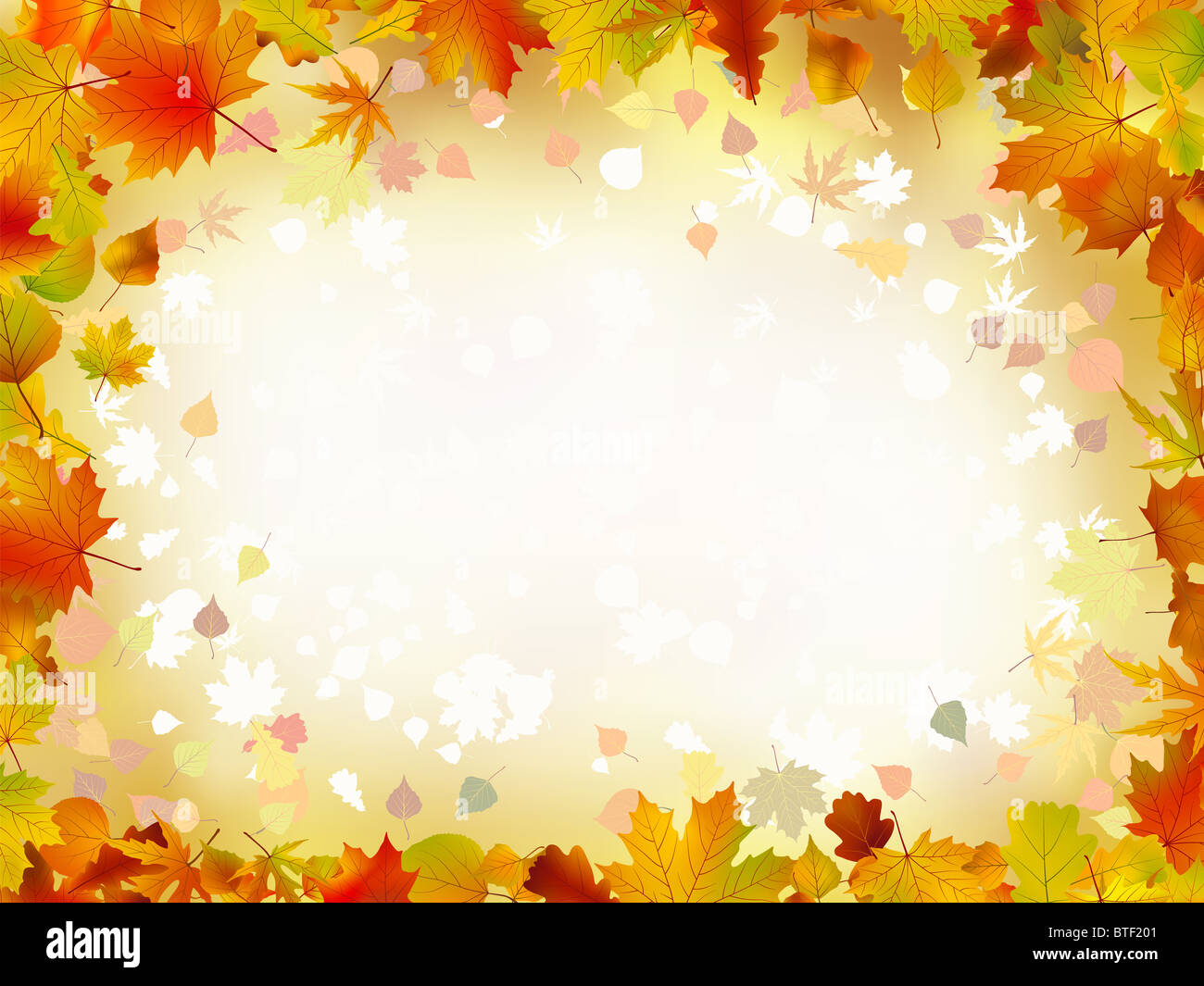 Autumn leaves border for your text Stock Photo - Alamy