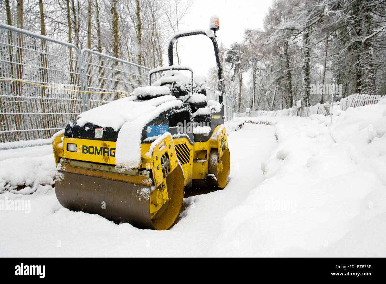 Snow covered machinery Stock Photo - Alamy