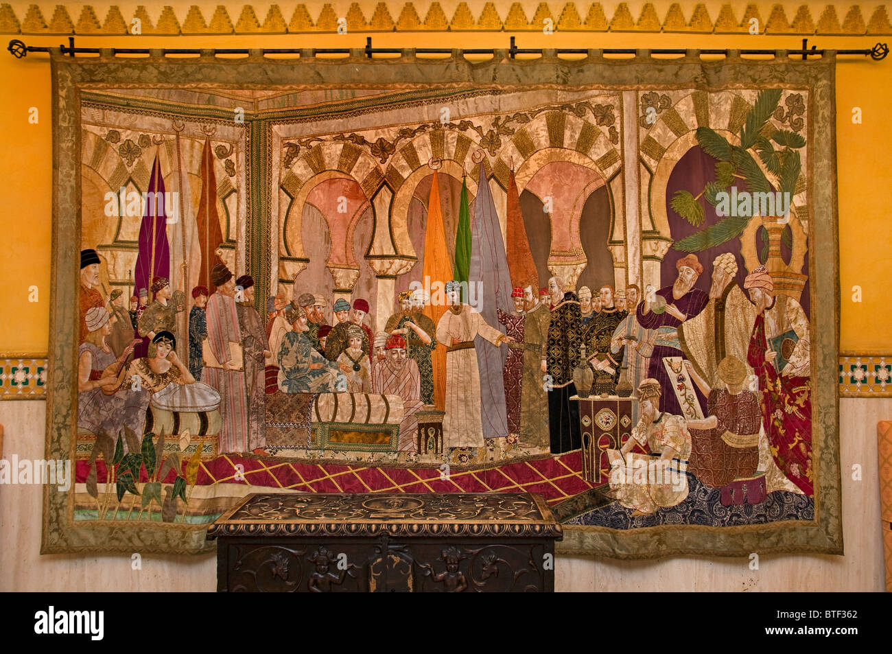 Seville Spain Andalusia antique shop Gobelin Tapestry Stock Photo - Alamy