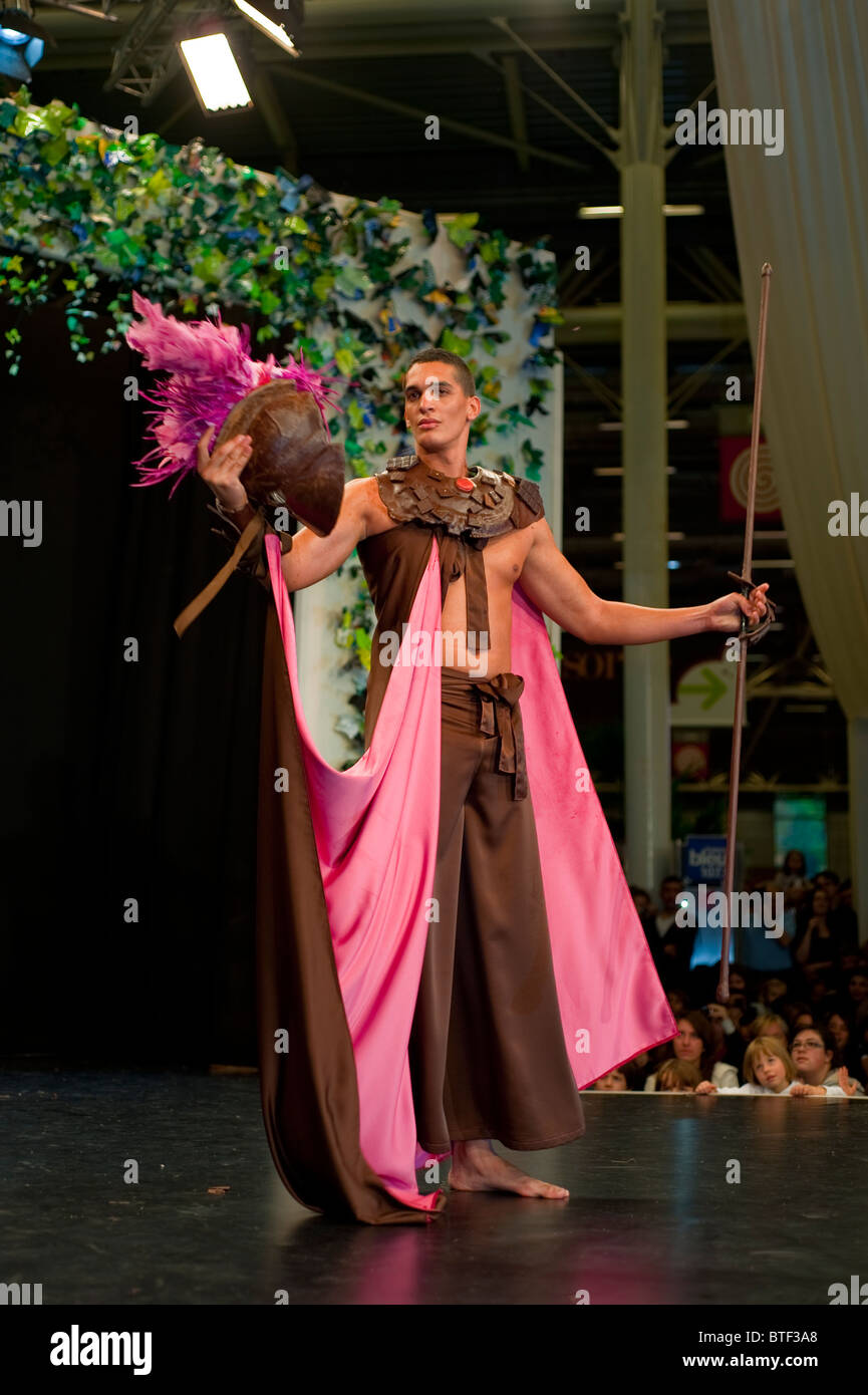 PARIS, FRANCE, Young Male Model at Chocolate Trade Show, in Chocolate ...