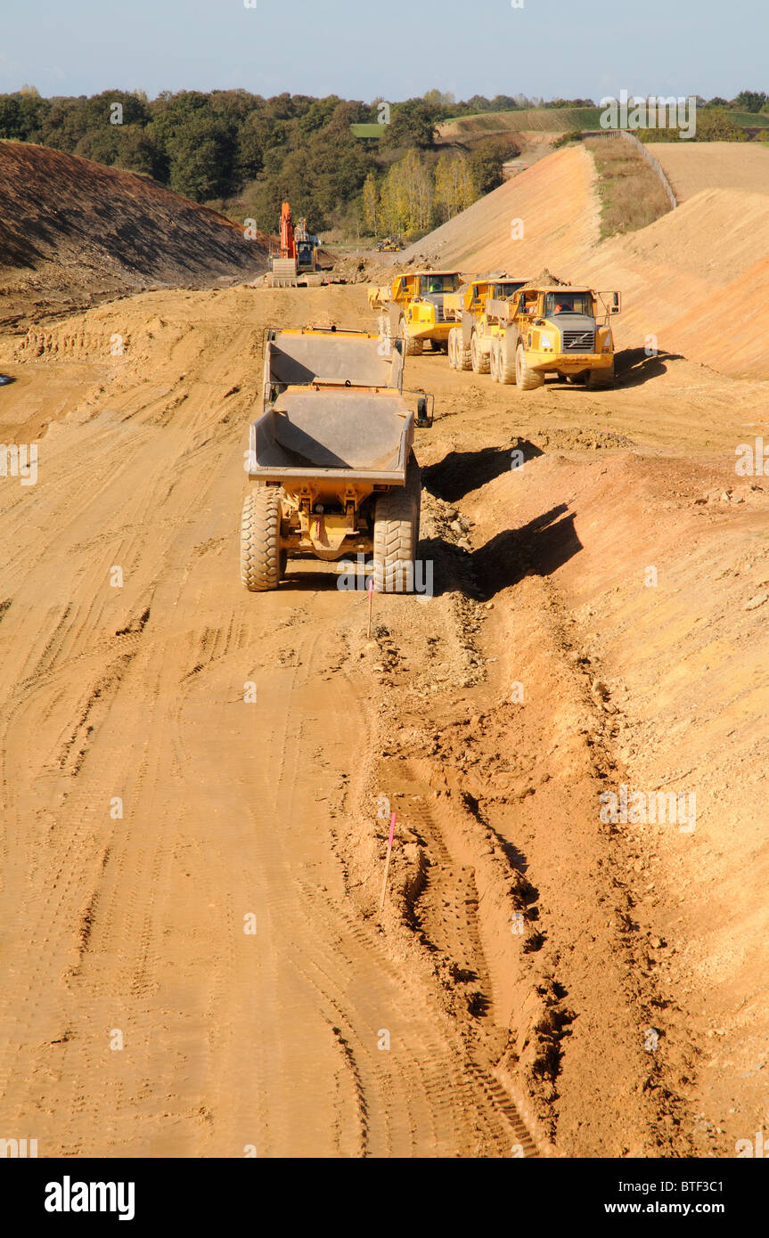 Bypass road under construction around the French town Talmont St ...